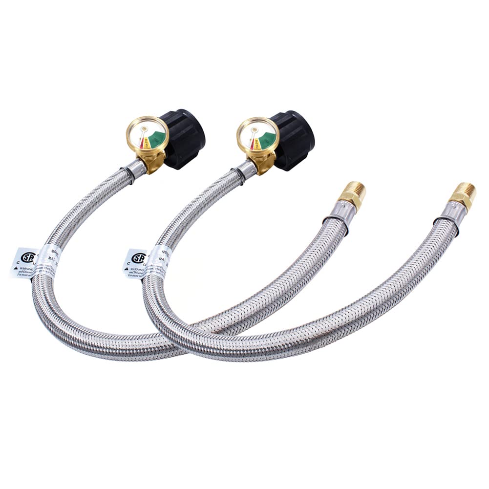 Amazon.com: Joywayus 2PCS 12" Length Stainless Steel Braided Propane ...
