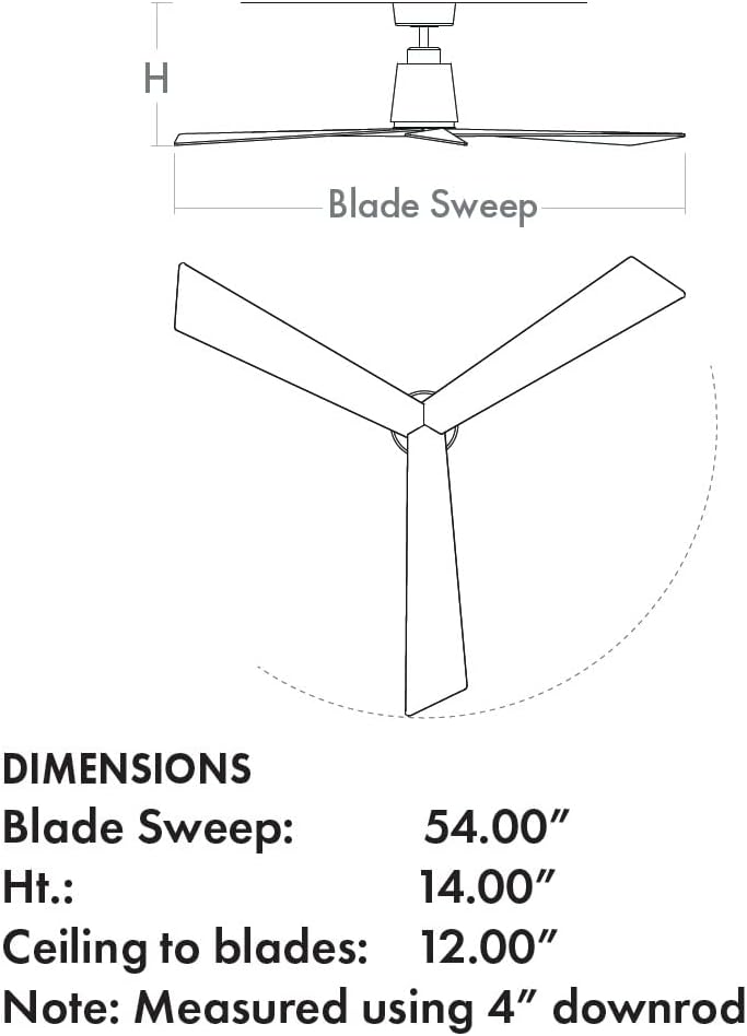 Oxygen 3-113-1540 Dynamo Ventilador de techo moderno de tres aspas de ...