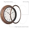 Amazon.com: Topkey Silent Wall Clock Kitchen 9 Inch Retro Non-Ticking ...