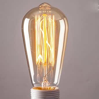 ZTGJMN St64 Retro Edison Bulb 40w, 110-130v, E26/E27 Base Dimmable ...