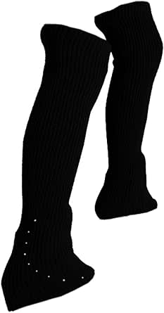 Wzmzjy Footless Socks for Figure Skating with Long Leg Warmers for ...