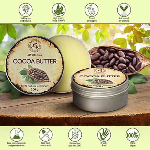 Cacaoboter 200g, 100% puur natuurlijke lichaamsboter – rijk aan ...