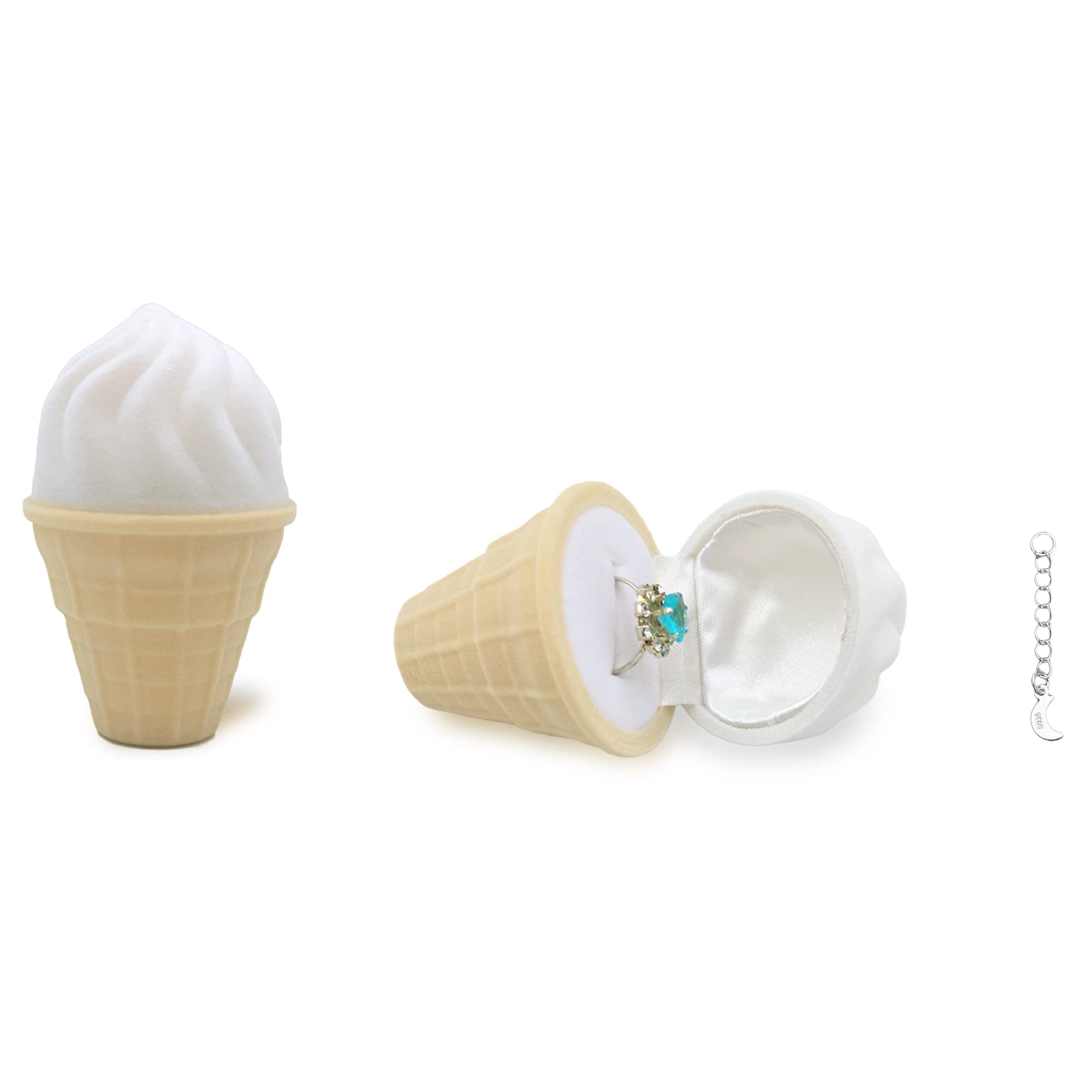 Amazon.com: DIYOMR Cute Single Ring Box with Silver Moon DIY Small ...