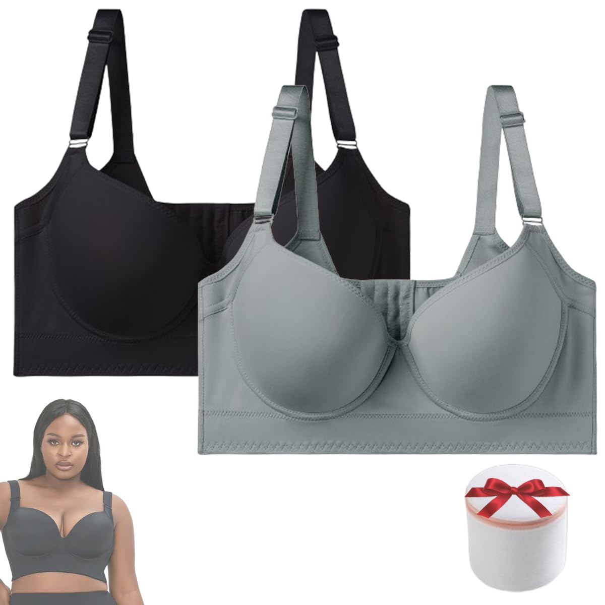 Shapedly Bra,Shapedly Back Smoothing Push-Up Bra,Wide Band Bras for ...