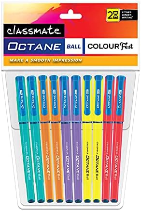Classmate Loop Ball Pen Pack, 20 Pens, Assorted Colours, Writes 5,000m ...
