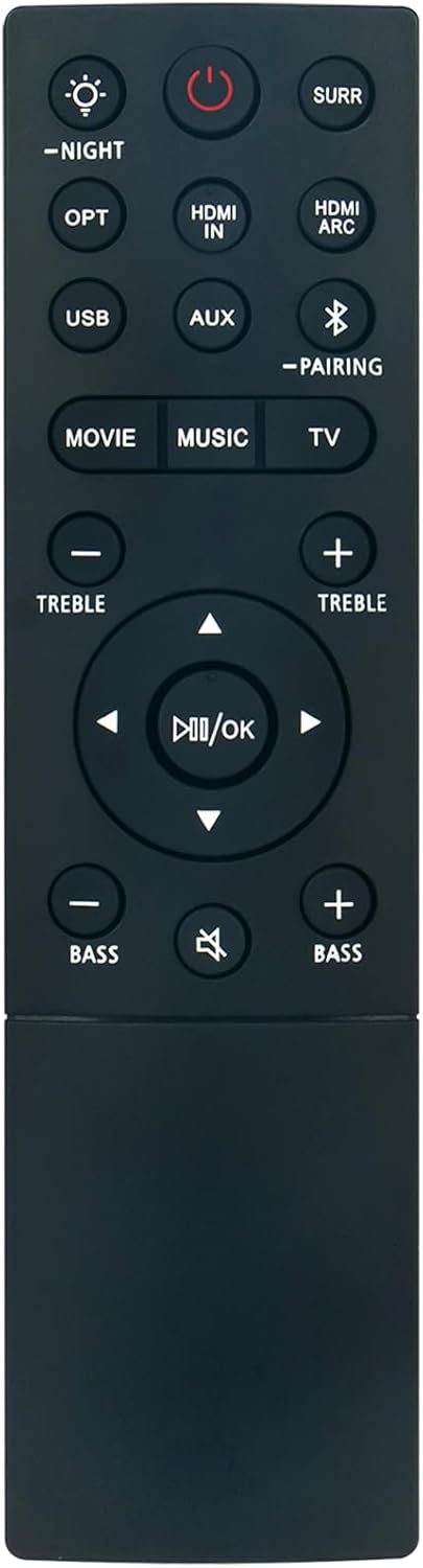 Amazon.com: Replace Soundbar Remote Control Work for TCL TS8132 Alto 8 ...