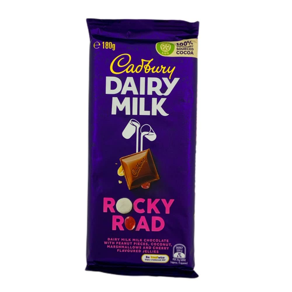 Amazon.com : Cadbury Rocky Road Chocolate Bar 200g. : Grocery & Gourmet ...