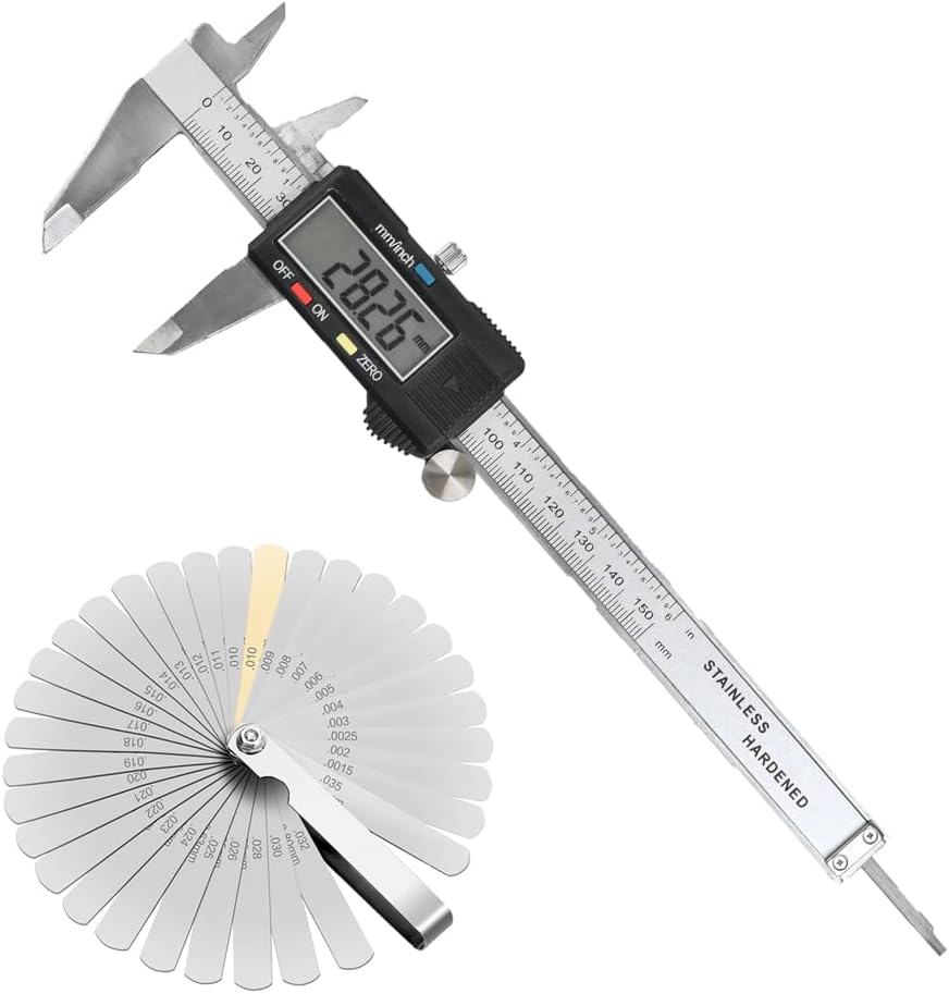 9 Inch Digital Vernier Caliper Set Feeler Gauge Caliper with Locking ...