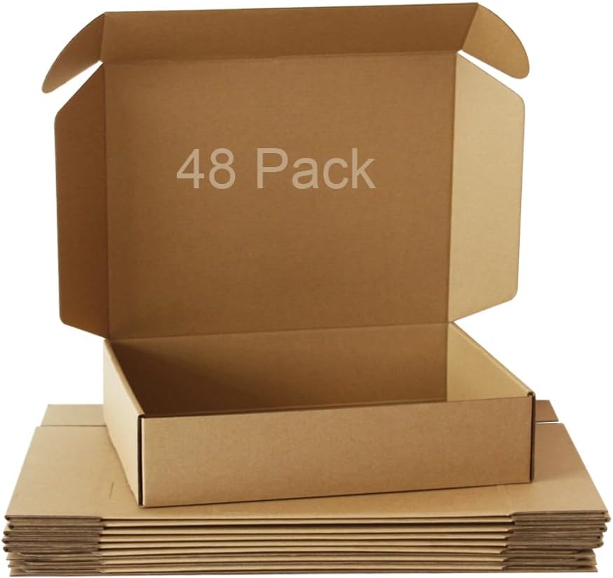 Amazon.com: GDYIHANG13x10x3 Inches 48 Pack Brown Mail Order Boxes ...