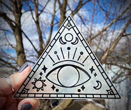 Amazon.com: Third Eye/Evil Eye Triangle with Quartz Metaphysical Hand ...