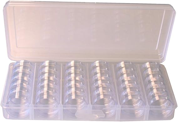 Amazon.com: Storage Box Divider Tray 30 Round Stackable Clear ...