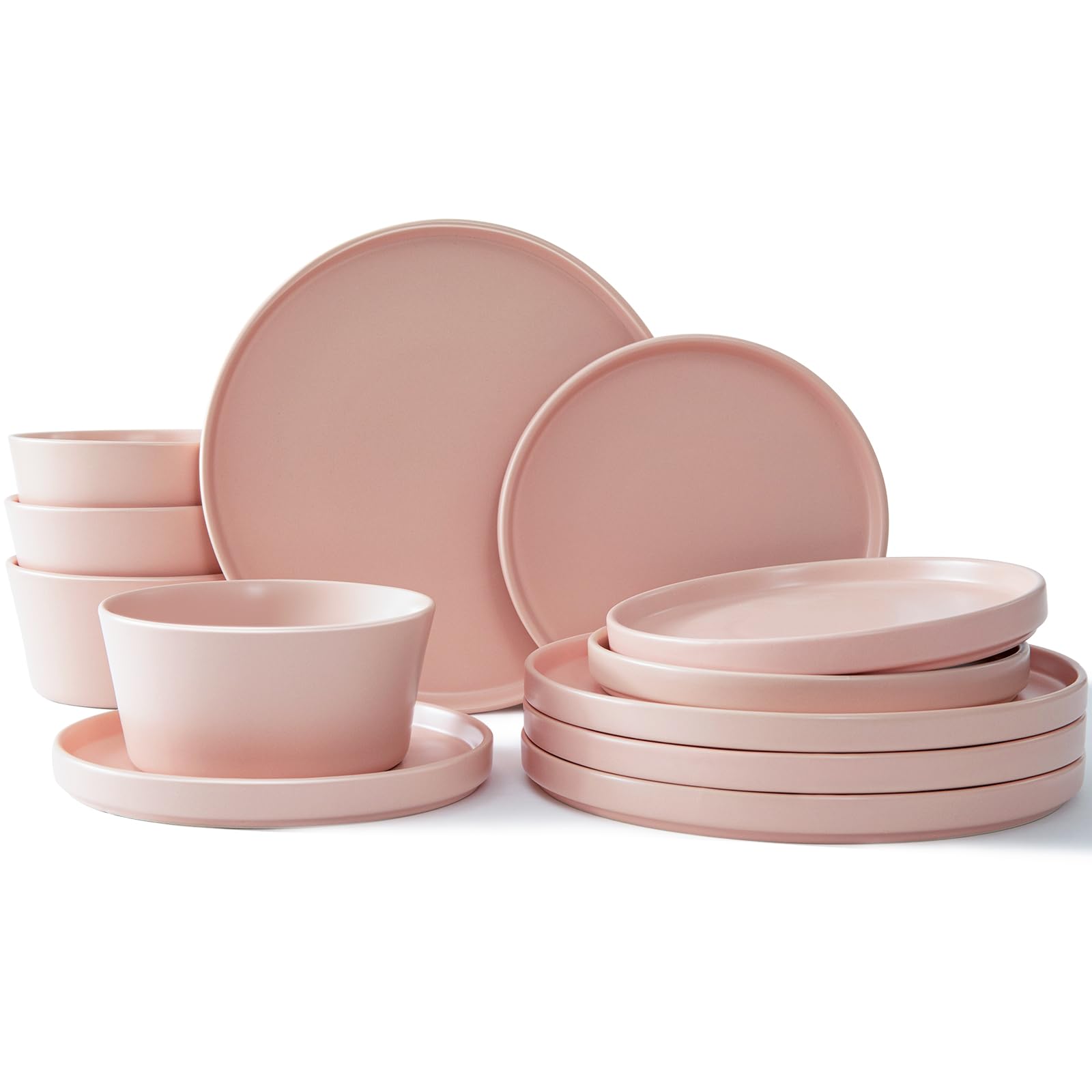 Amazon.com | UMINEUX Ceramic Dinnerware Set for 4, 12-Piece Plates and ...