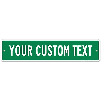 Amazon.com: Sigo Signs Street Signs Custom, Personalized Road Sign ...