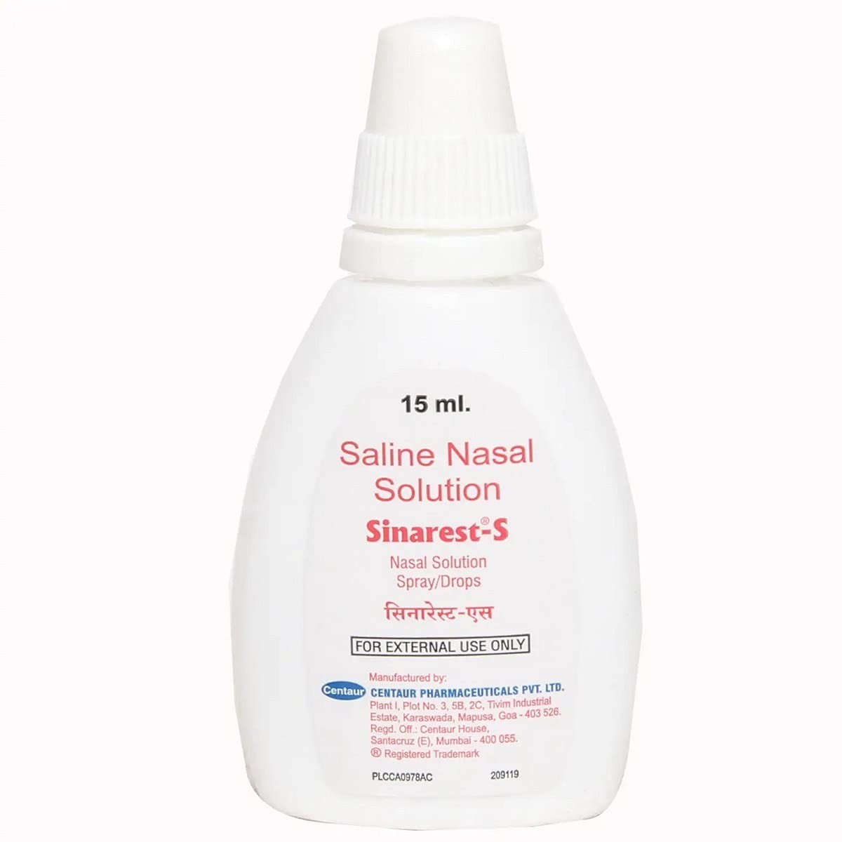 Sinarest-S - Bottle of 15ml Nasal Solution/Spray/Drops : Amazon.in ...