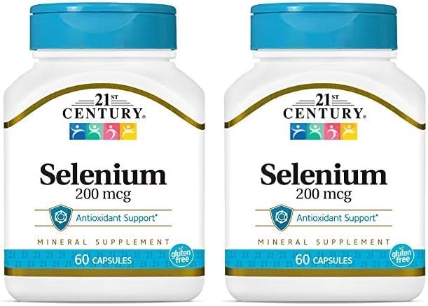 Amazon.com: 21st Century Selenium 200 mcg Capsules, 60 Count (Pack of 2 ...