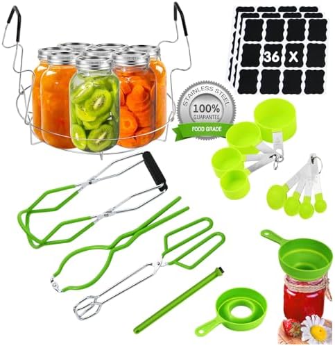 Amazon.com: Canning Kit, Canning Supplies Starter Kit, Food Grade Stainless Steel Canning Set ...