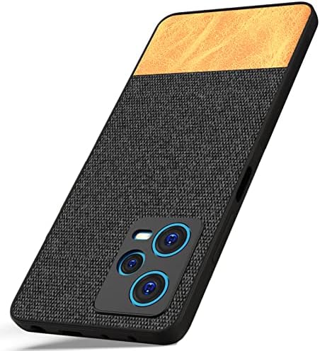 Kapa Soft Fabric & Leather Hybrid for Redmi Note 12 Pro Back Cover ...