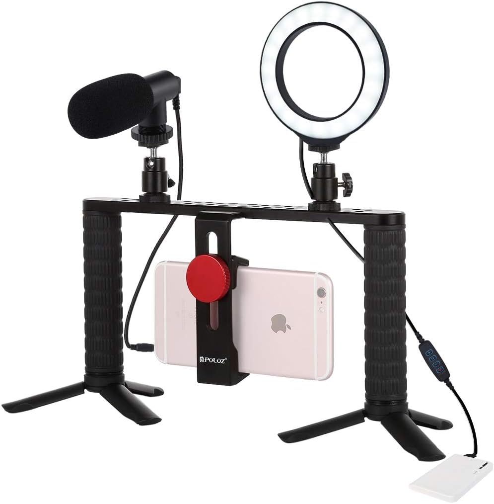 Amazon.com: PULUZ 4 in 1 Vlogging Live Broadcast 4.6 inch Ring LED ...