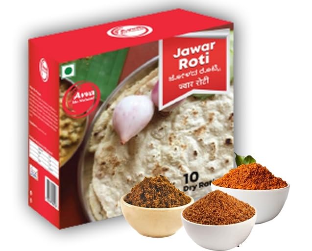 AVVA - KHADAK JOWAR (JOLADA) ROTI I Ready to Eat I (20Pc Each Box) I100 ...
