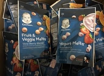 Amazon.com : Gerber Snacks for Baby Variety Pack, Yogurt Melts & Fruit ...