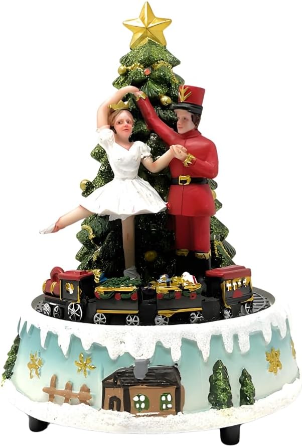 Amazon.com: Lumineo Enchanted Nutcracker Ballet LED Music Box, Rotating ...