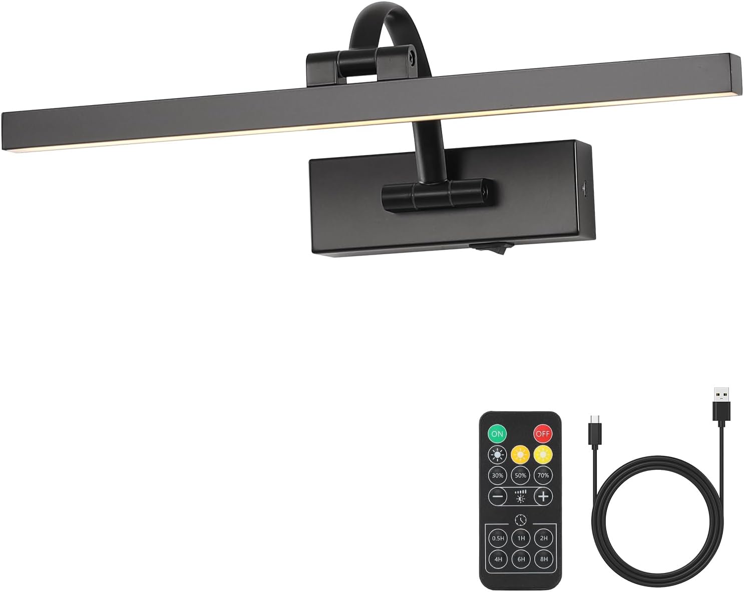 Wireless LED Picture Lights for Wall Art, 3 Pack 2600mAh USB ...