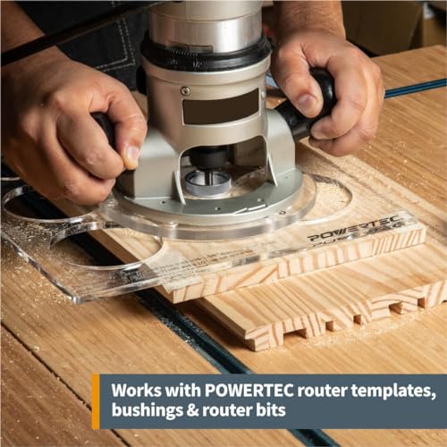 Snapklik.com : POWERTEC Dia 6-1/2 Router Base Plate & 10Pcs 5/16 To 1 ...