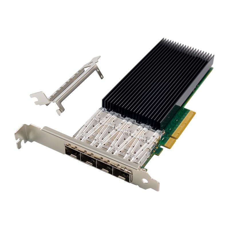 Amazon.com: HINYSENO PCI-E Dual Port 4 x SFP iWARP RDMA Ethernet 10/100 ...
