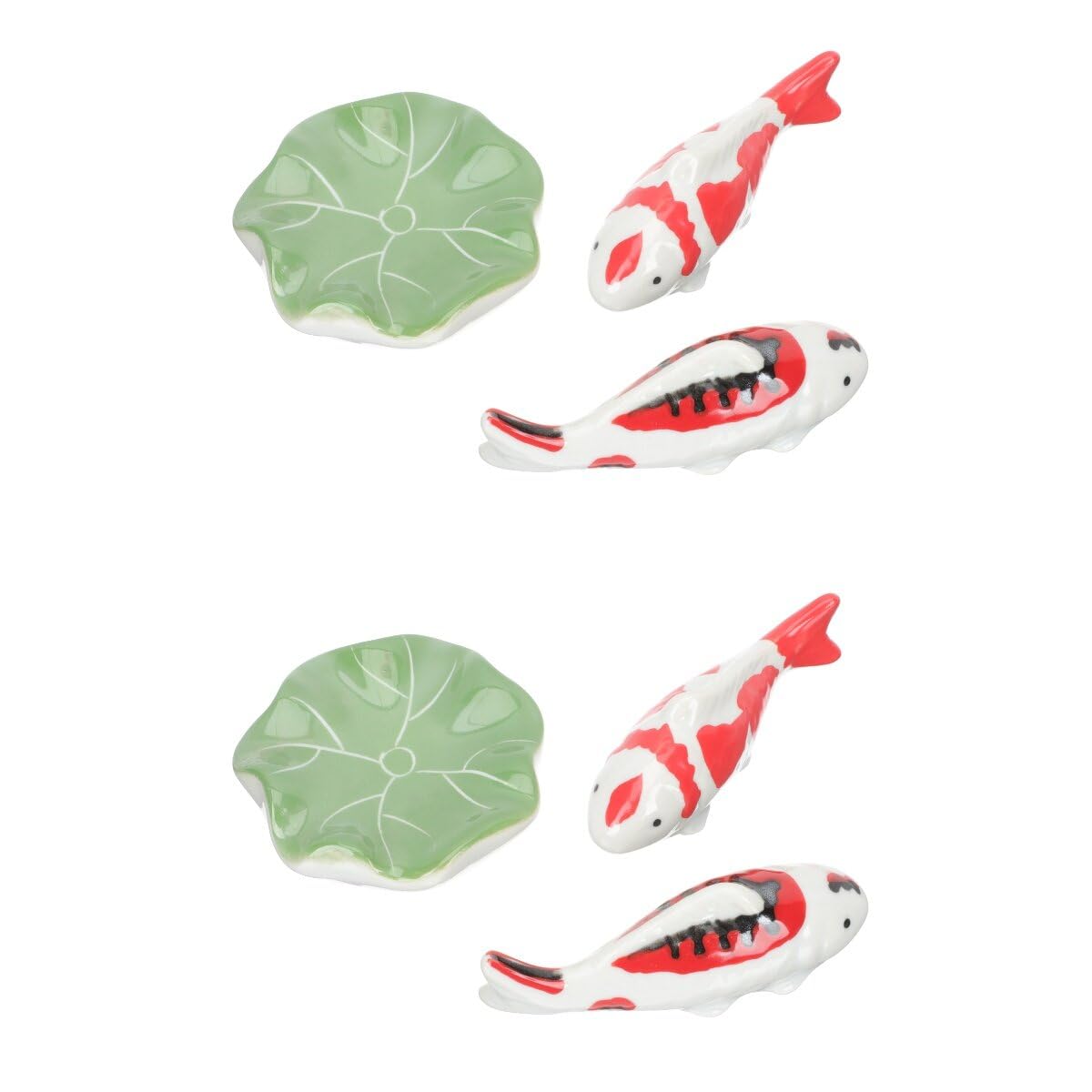 Amazon.com: 6 Pcs Ceramic Porcelain Fish Figurines Ceramic Floating ...