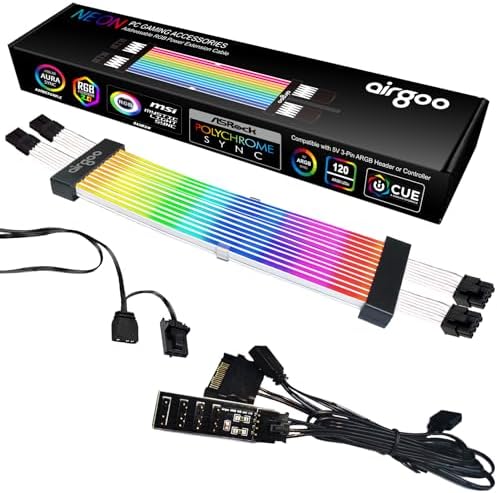 Amazon.com: HSZJsto RGB PC Cable, 24 Pin ATX Addressable RGB Power ...