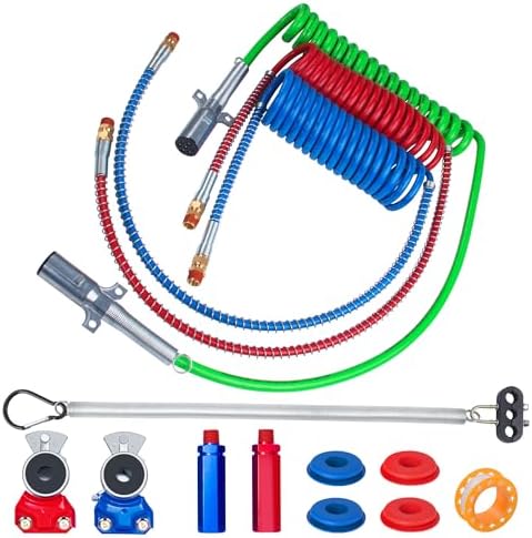 Amazon.com: Ailbiuko 15Ft Air Brake Line Hoses & ABS Electrical Power ...