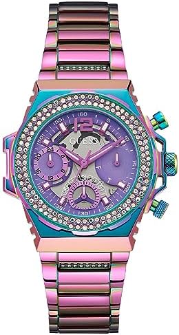 GUESS Womens Stainless Steel Analog Multicolor Dial Watch-Gw0552L4 ...