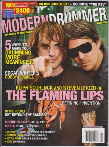 Modern Drummer Magazine (April 2010) (Kliph Scurlock and Steven Drozd ...