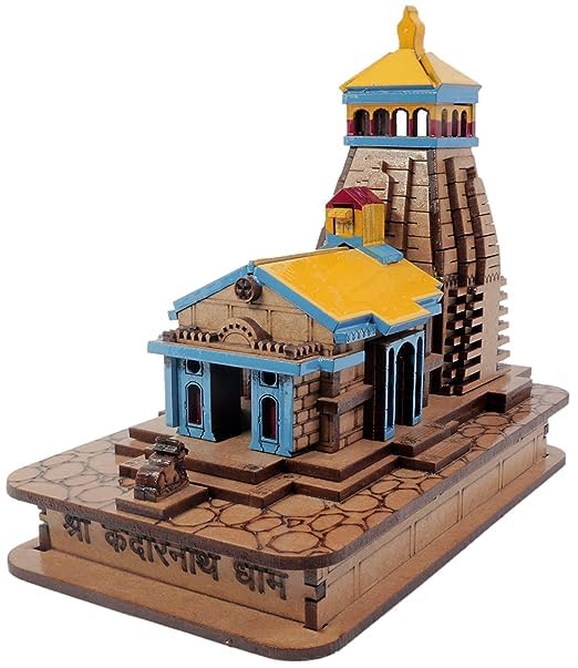 Kedarnath Temple in Wood Color 3D Model Mandir Statue - Fully Polished ...