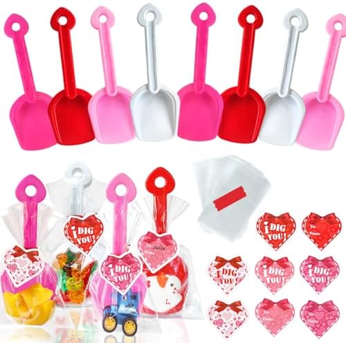 28Pcs Valentine's Day Plastic Shovels Set,Valentines Shovel with I DIG ...