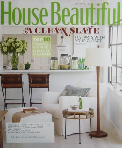 House Beautiful Magazine, January 2009, Single Issue: Editors of HOUSE ...