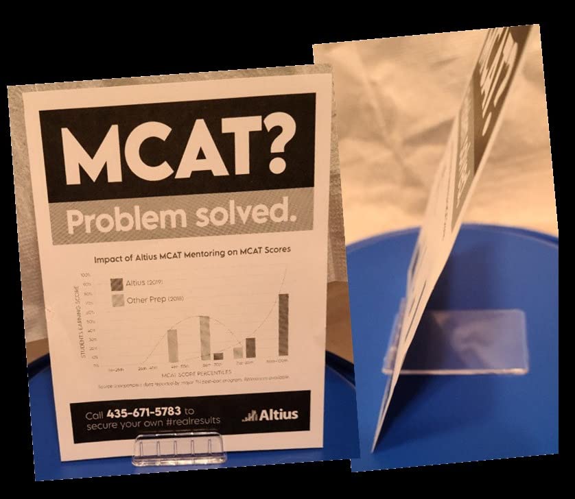 Amazon.com : Deflecto® Angled Table-Top Sign Holder, 2 3/8"D x 1 9/16"W ...