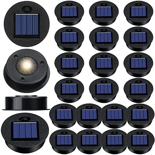 Amazon.com: 24 Pieces Replacement Solar Light Top Parts Waterproof Warm ...