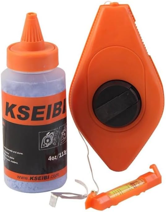 Tolsen Chalk Line Reel Set - Heavy Duty, Fast Rewind, Builders Chalk ...