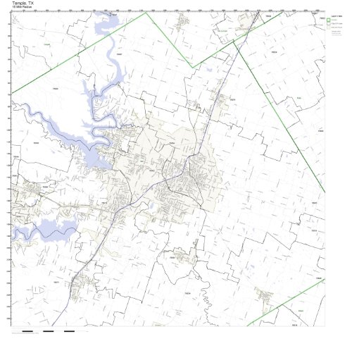 Amazon.com : Temple, TX ZIP Code Map Laminated : Prints : Office Products
