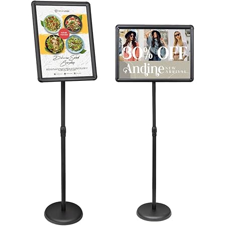 Amazon.com: Adjustable Heavy Duty Pedestal Sign Holder Poster Stand ...