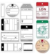 Amazon.com: GLOBLELAND Retro Label Clear Stamps for DIY Scrapbooking ...