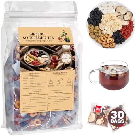 Amazon.com : Kidney Tea Formula Ginseng Six Treasure Tea, Ginseng ...