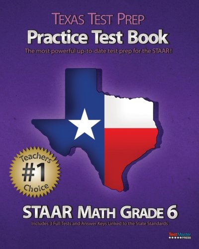 Amazon.com: Texas Test Prep Practice Test Book Staar Math Grade 6 ...