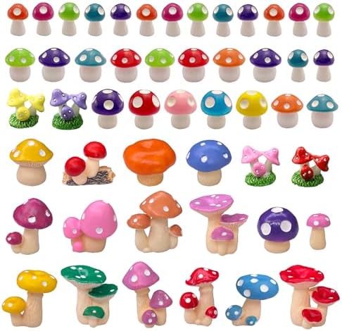 Amazon.com: Jxpinet 12 PCS Fairy Mushroom Figurines - Tiny Mushrooms ...