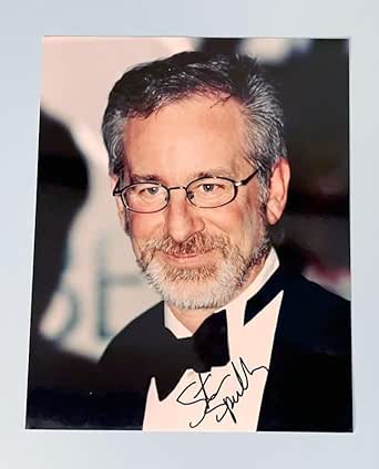 Signed STEVEN SPIELBERG, color Production Photo Autograph FRAME COA ...