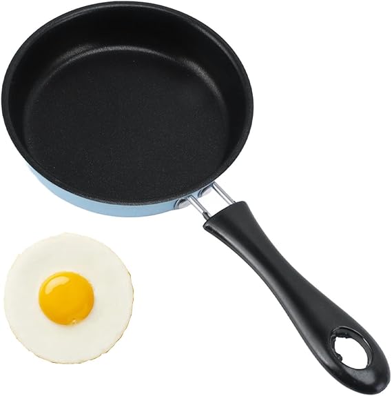 Amazon.com: Cyrank Nonstick Mini Egg Pan, 4.7inch One Egg Frying Pan ...