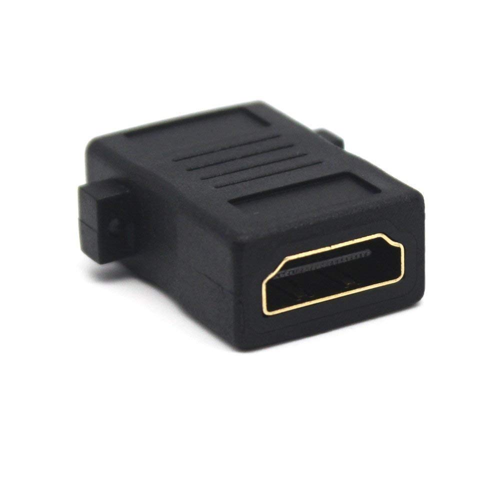 Darahs® HDMI Female to Female Screw Lock Panel Mount Adapter Connector ...
