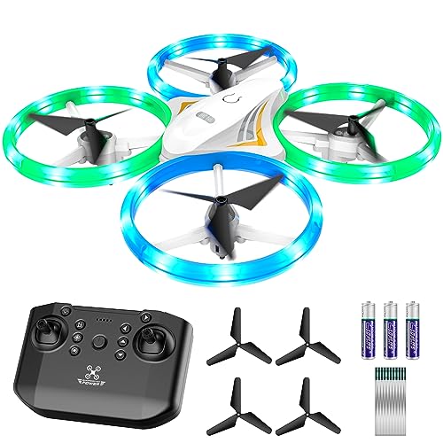 DyineeFy Mini Drone for Kids, Small Colorful Led Quadcopter with ...