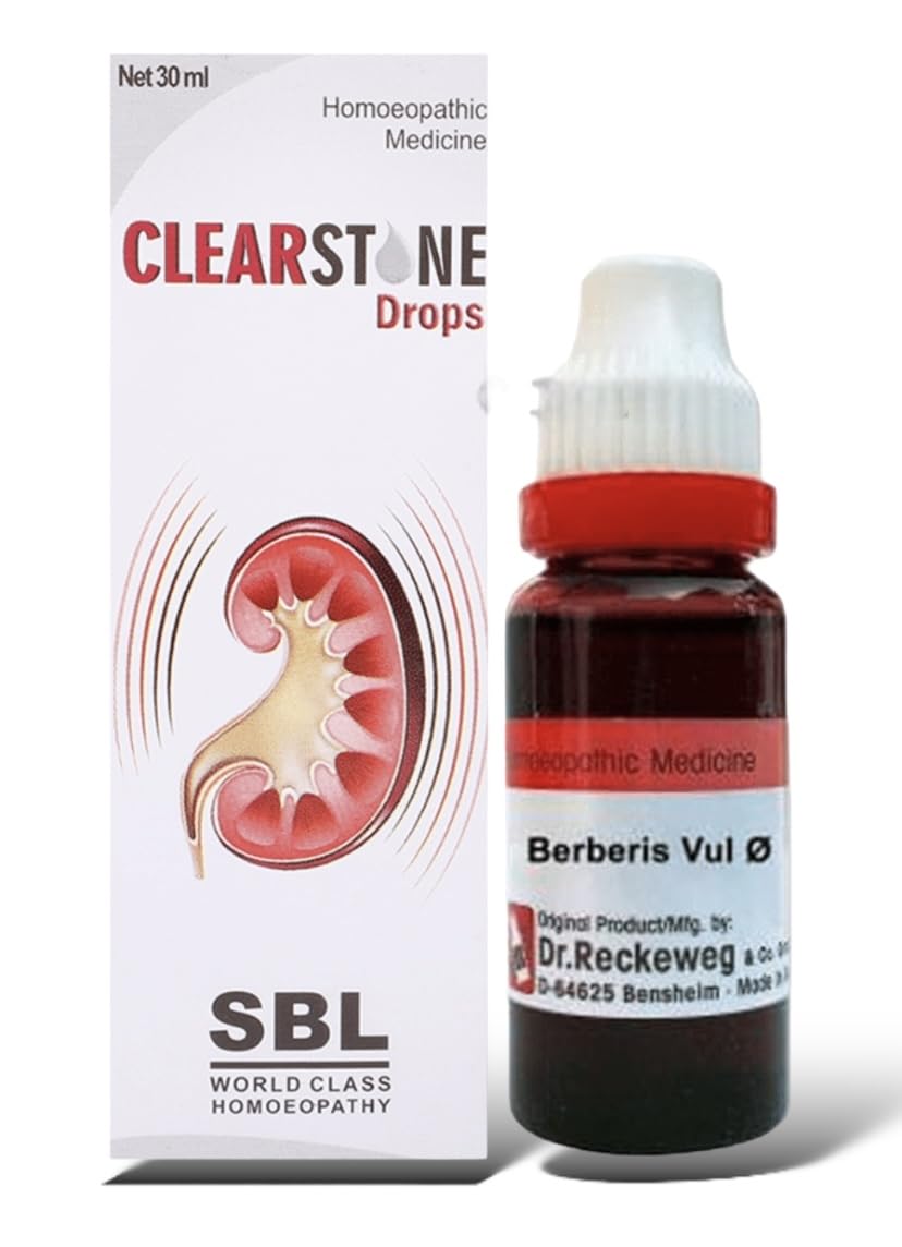 SBL Clearstone Drops Homeopathic Medicine & Dr Reckeweg Berberis ...